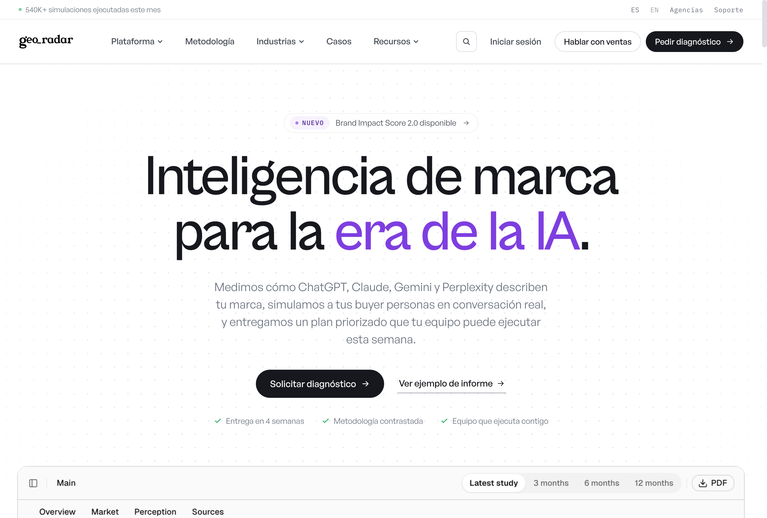GEO Radar — Inteligencia de marca para la era de la IA